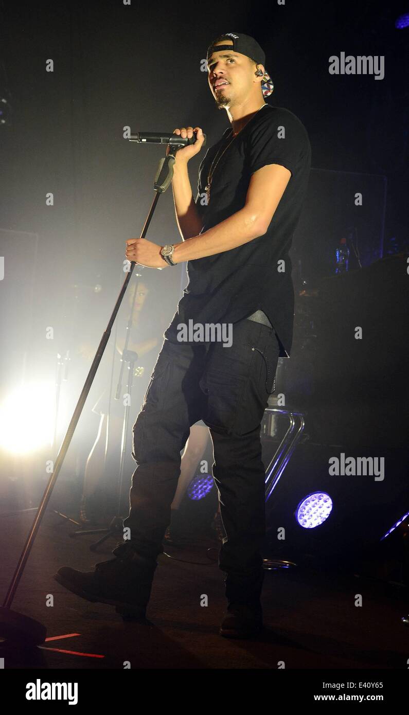 American hip hop star Jermaine Lamarr Cole aka J. Cole performs at ...