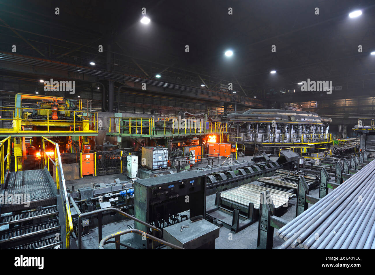 Interior of a tube rolling mill Stock Photo - Alamy