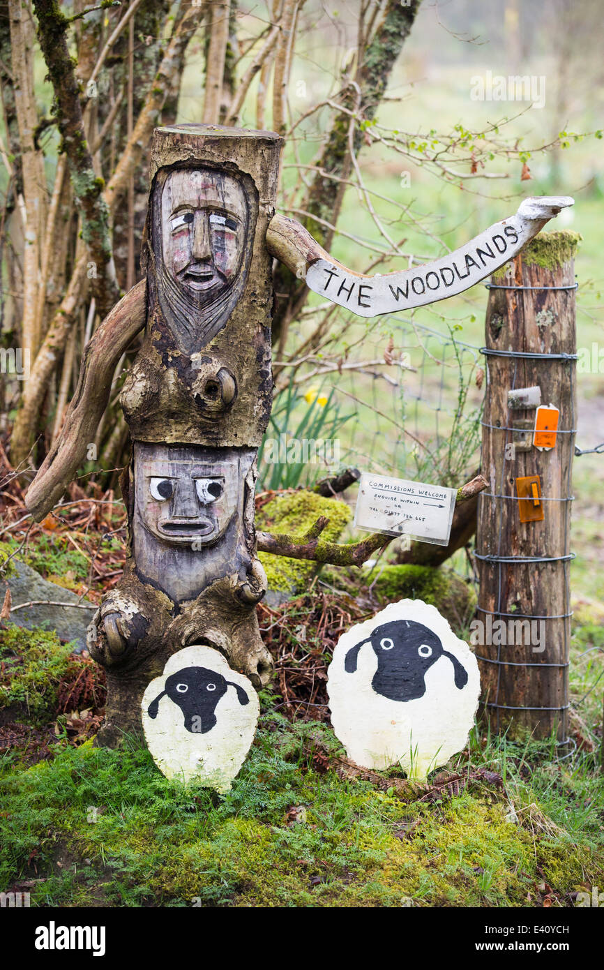 A querky house sign on Loch Voil in Scotland, UK Stock Photo - Alamy