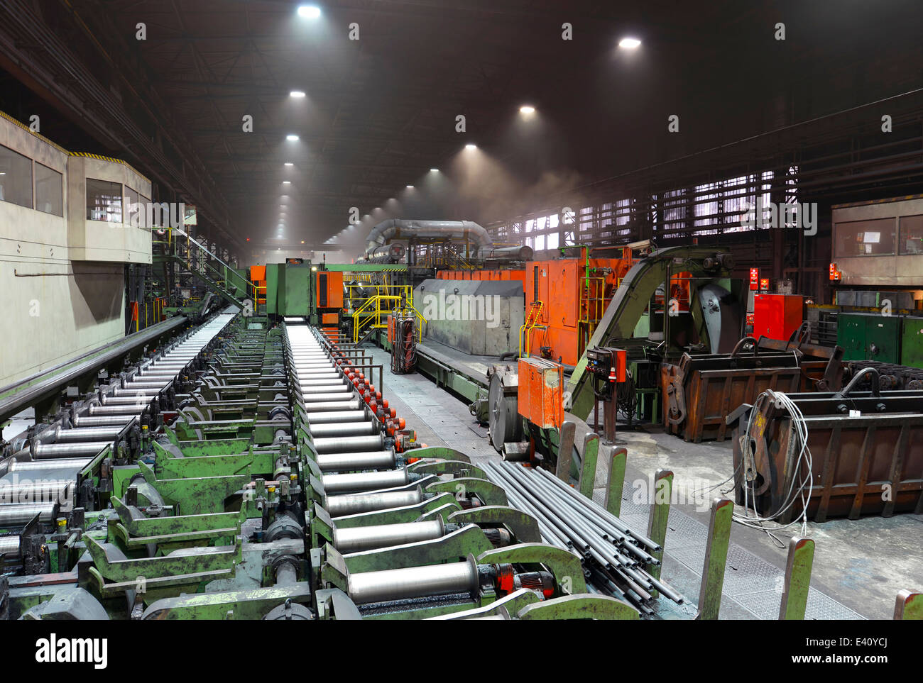 Interior of a tube rolling mill Stock Photo - Alamy