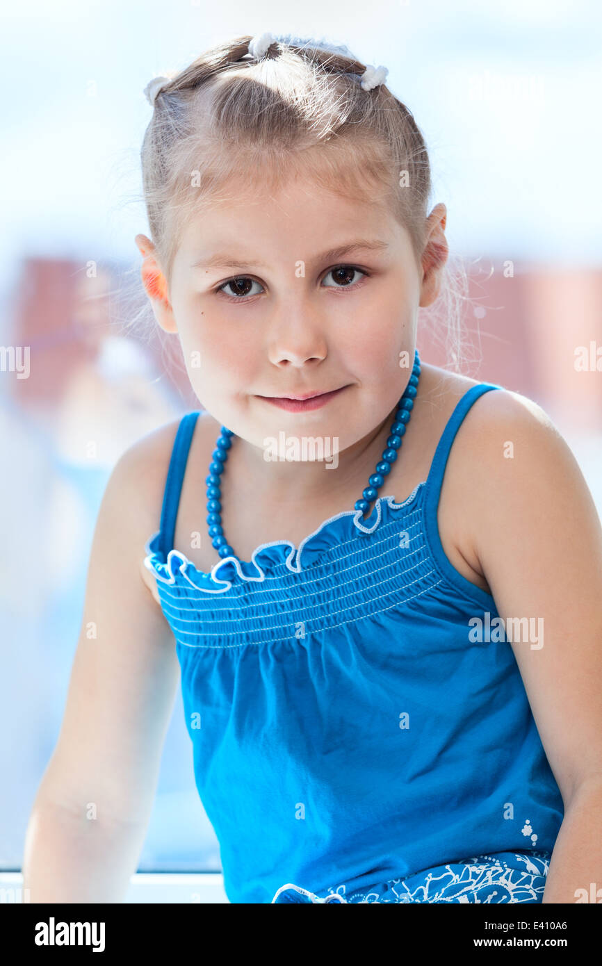 Close-up pretty Caucasian girl portrait Stock Photo - Alamy