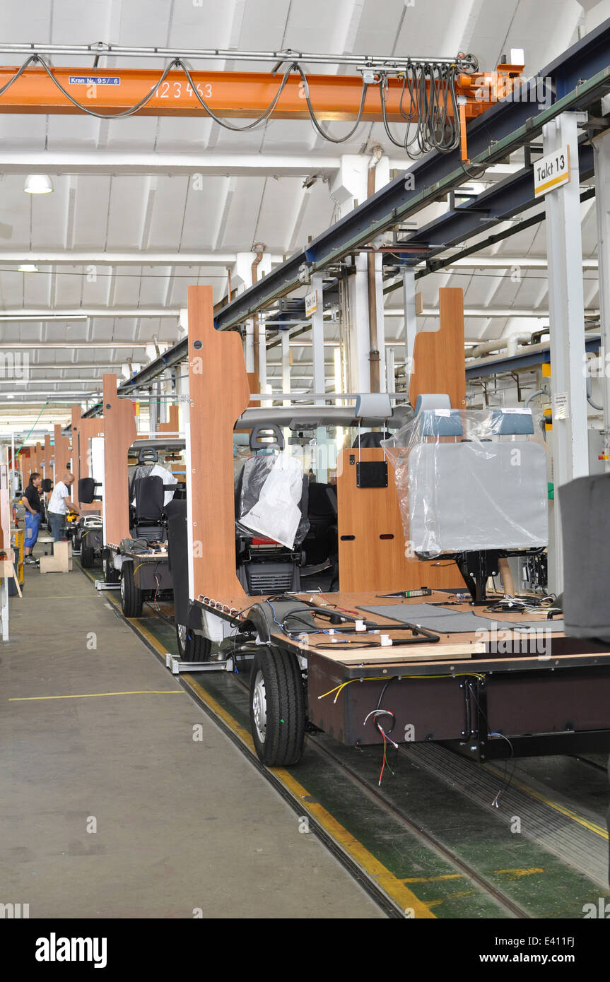 Assembly line production of motorhomes in a factory Stock Photo - Alamy