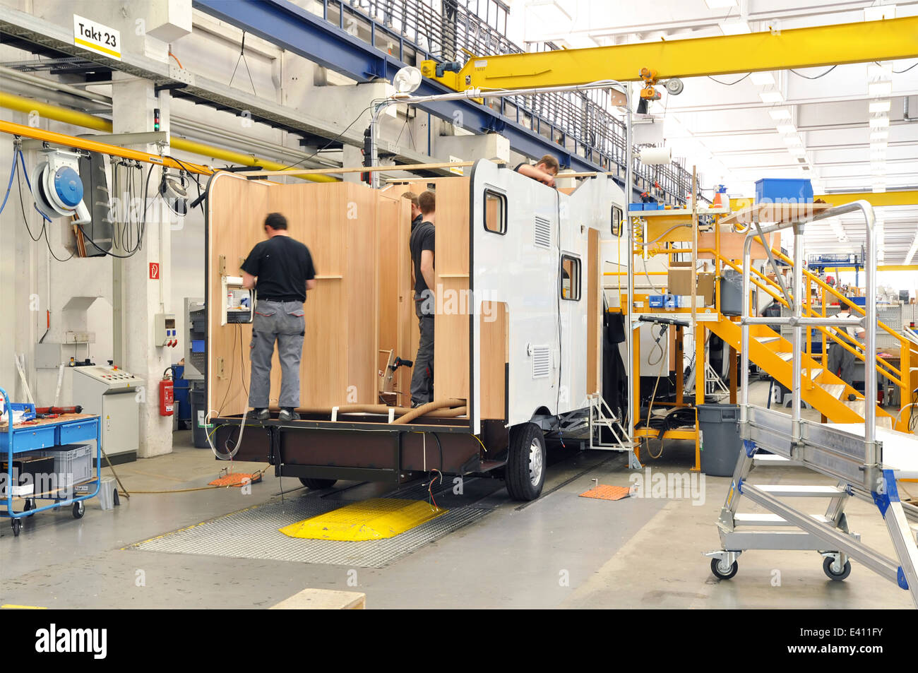 Motorhome manufacturing in a factory Stock Photo - Alamy