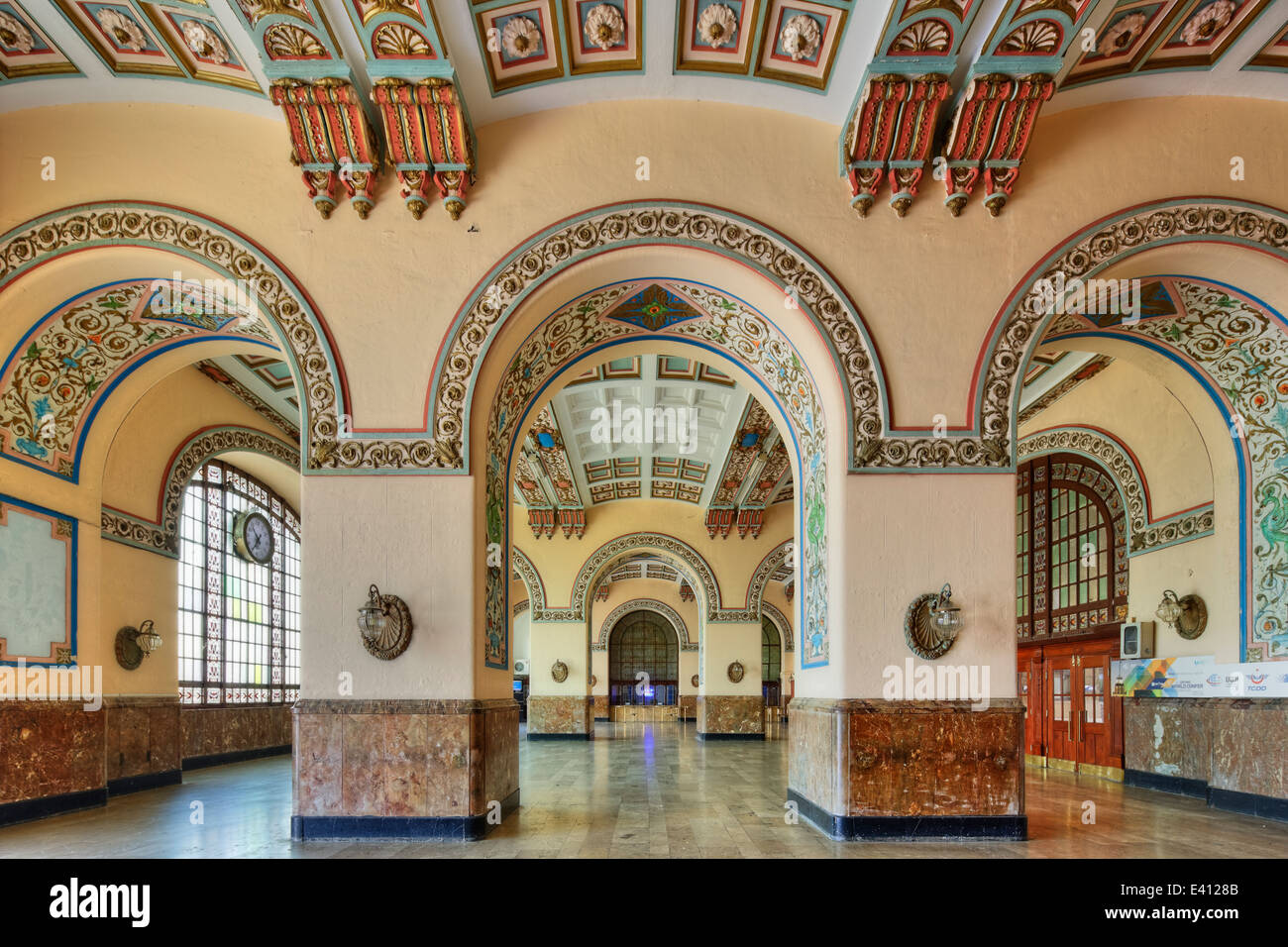 Turkey, Istanbul, Kadikoey, Station concourse at Haydarpasa Railway ...