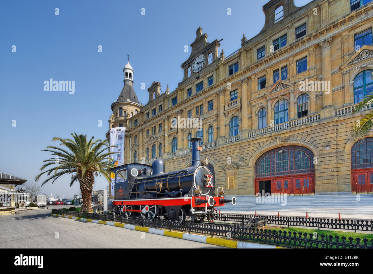 Turkey, Istanbul, Kadikoey, Historical steam train at Haydarpasa ...