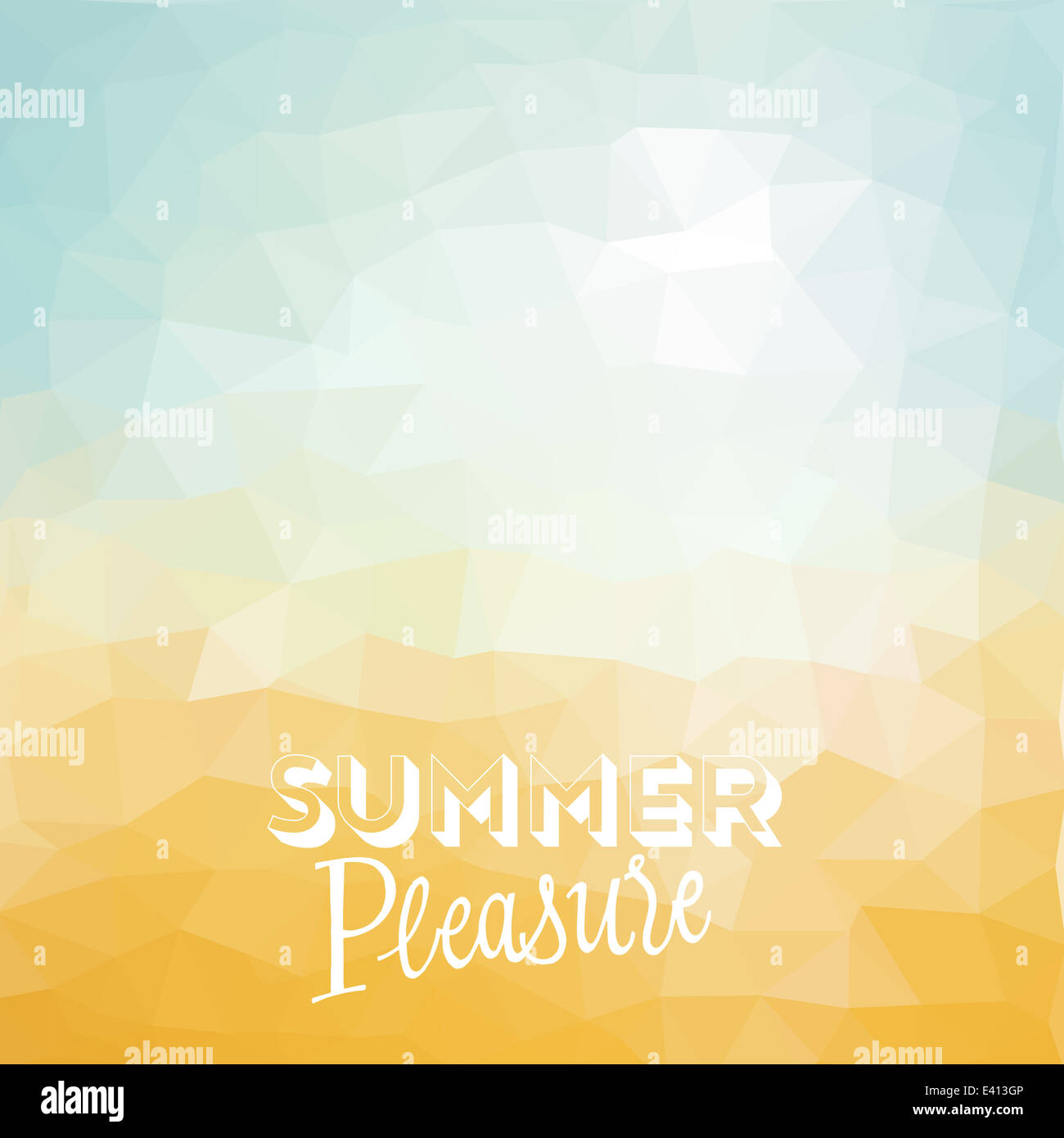 Summer pleasure. Poster on tropical beach background. Raster version ...