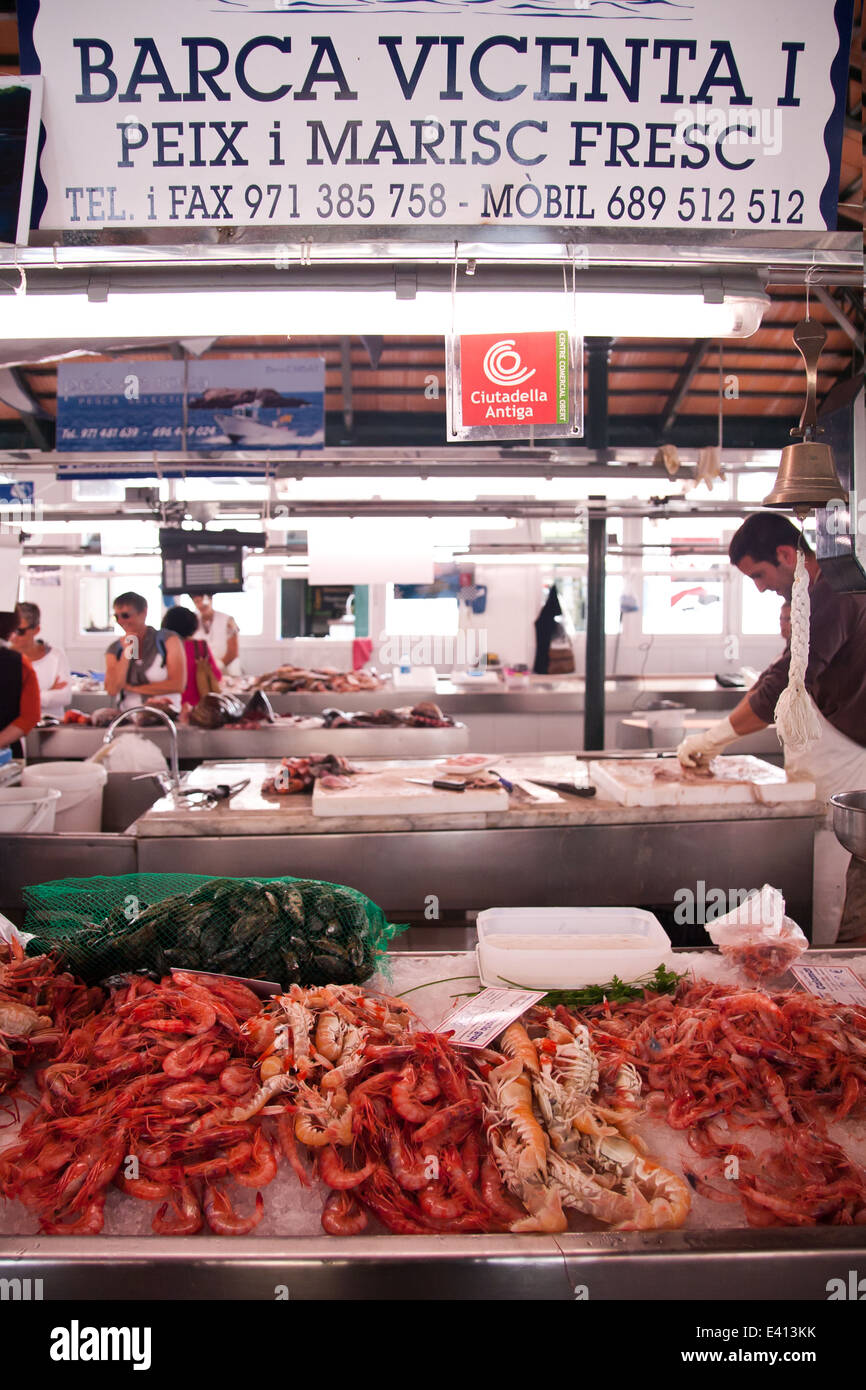 Fish market, Ciutadella, Menorca Stock Photo - Alamy
