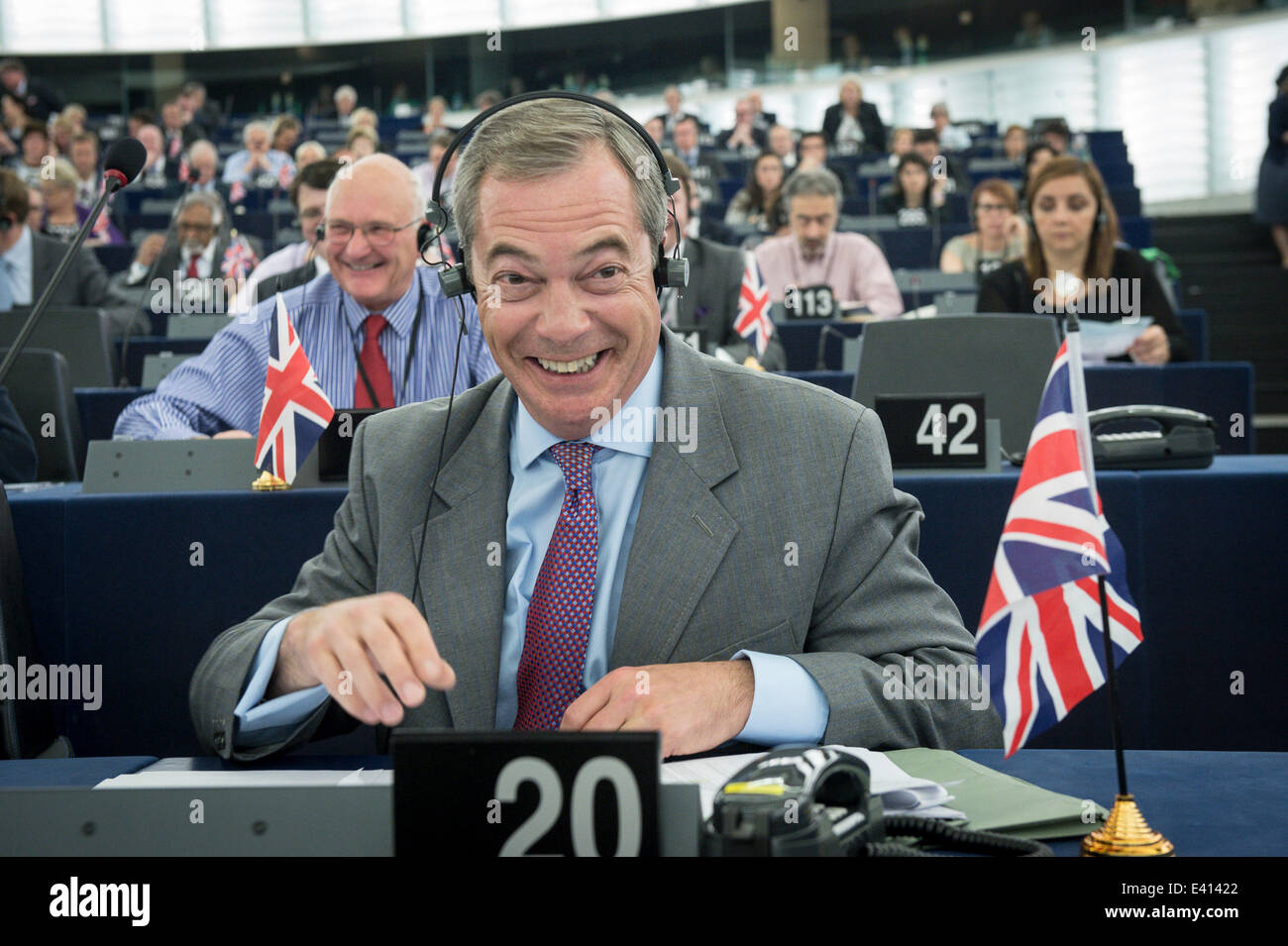 Nigel Farage , British Member of the European parliament and leader of ...