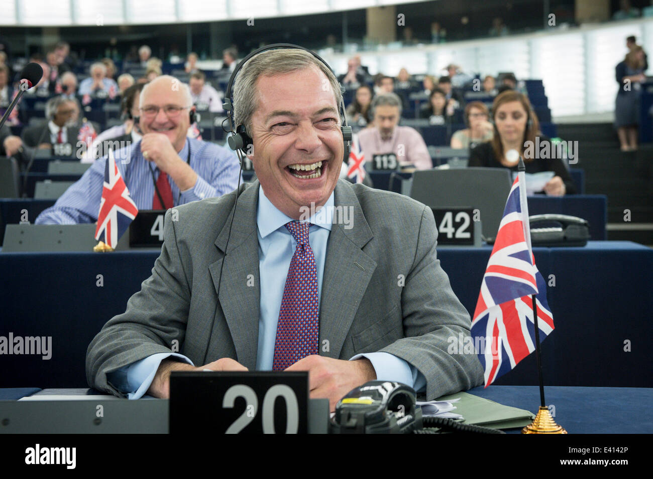 Nigel Farage , British Member of the European parliament and leader of ...