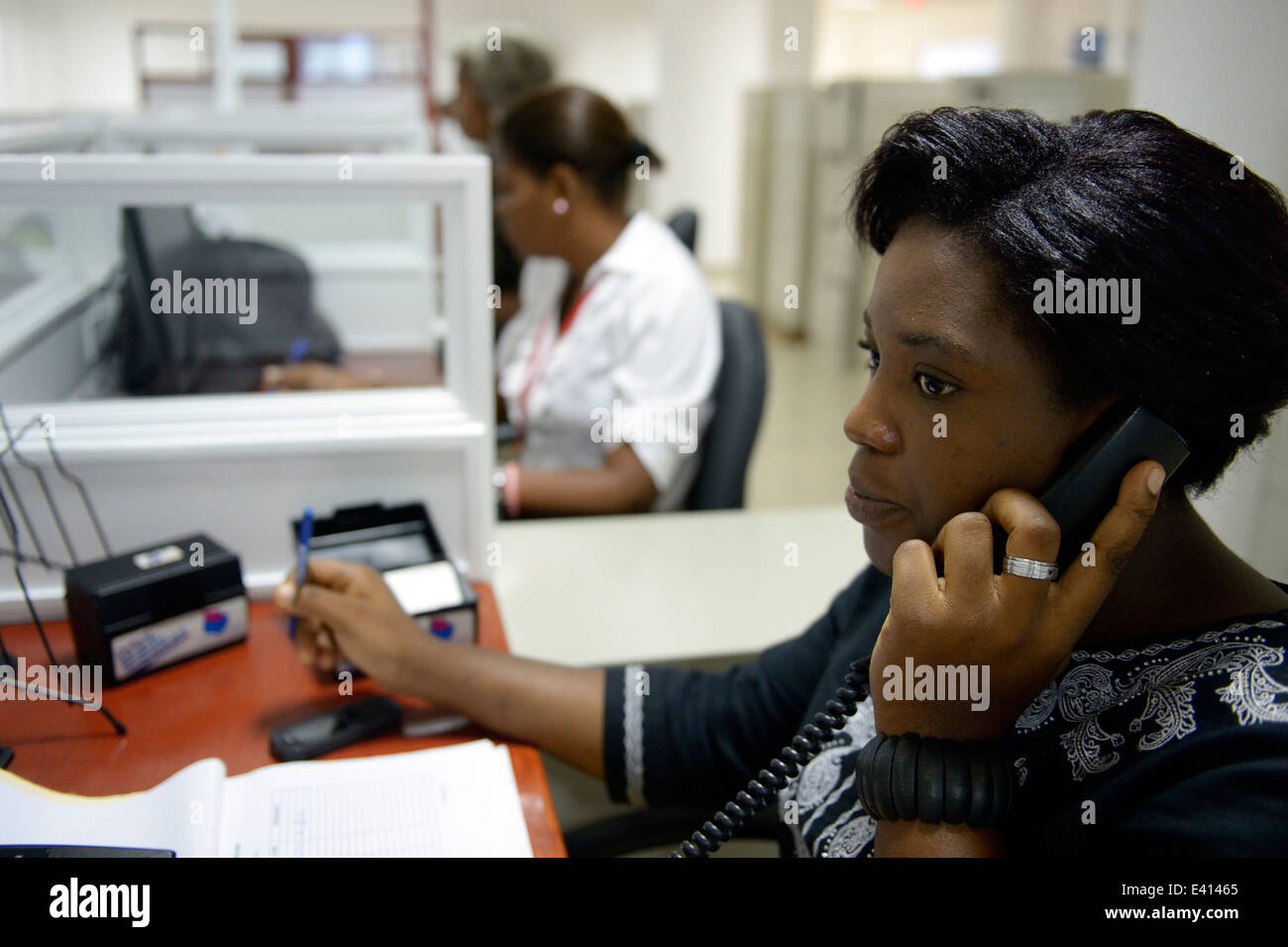 Haiti, Port-au-Prince, Red Cross Blood Donation Center, Call center ...