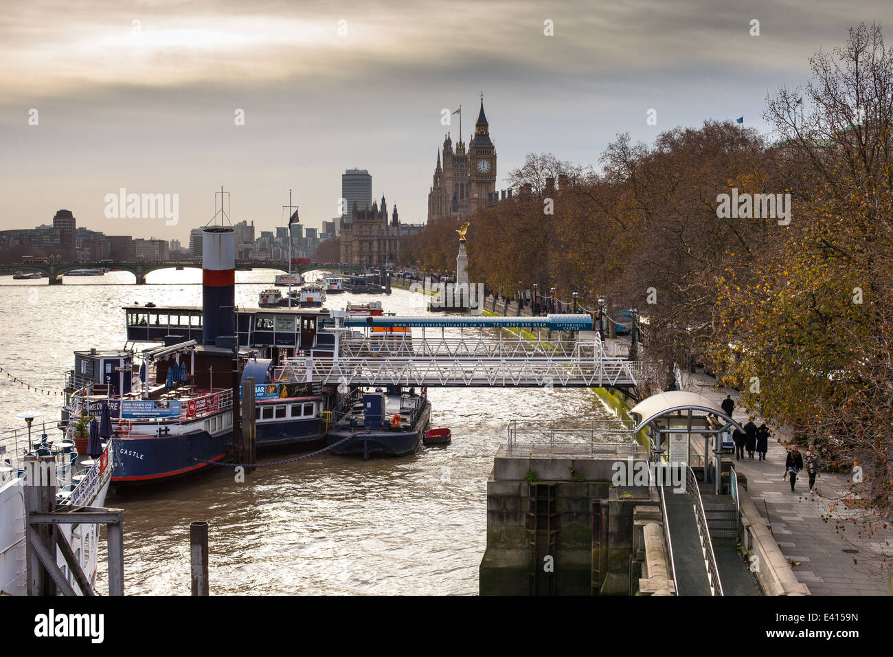 Ferry pier London Stock Photo - Alamy
