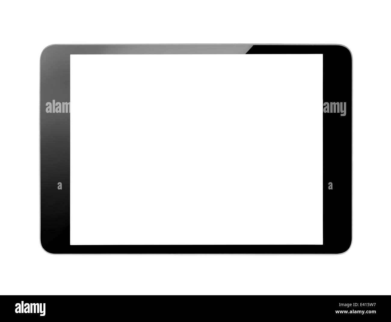Tablet pc computer with blank screen isolated on white Stock Photo - Alamy