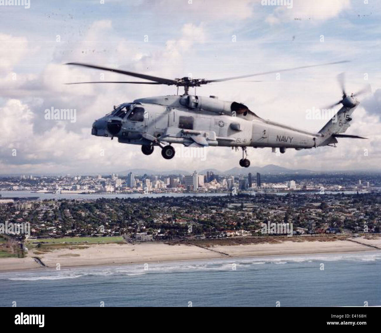 Image of an SH-60B Seahawk helicopter from HSL-41, based on the USS Coronado Stock Photo - Alamy