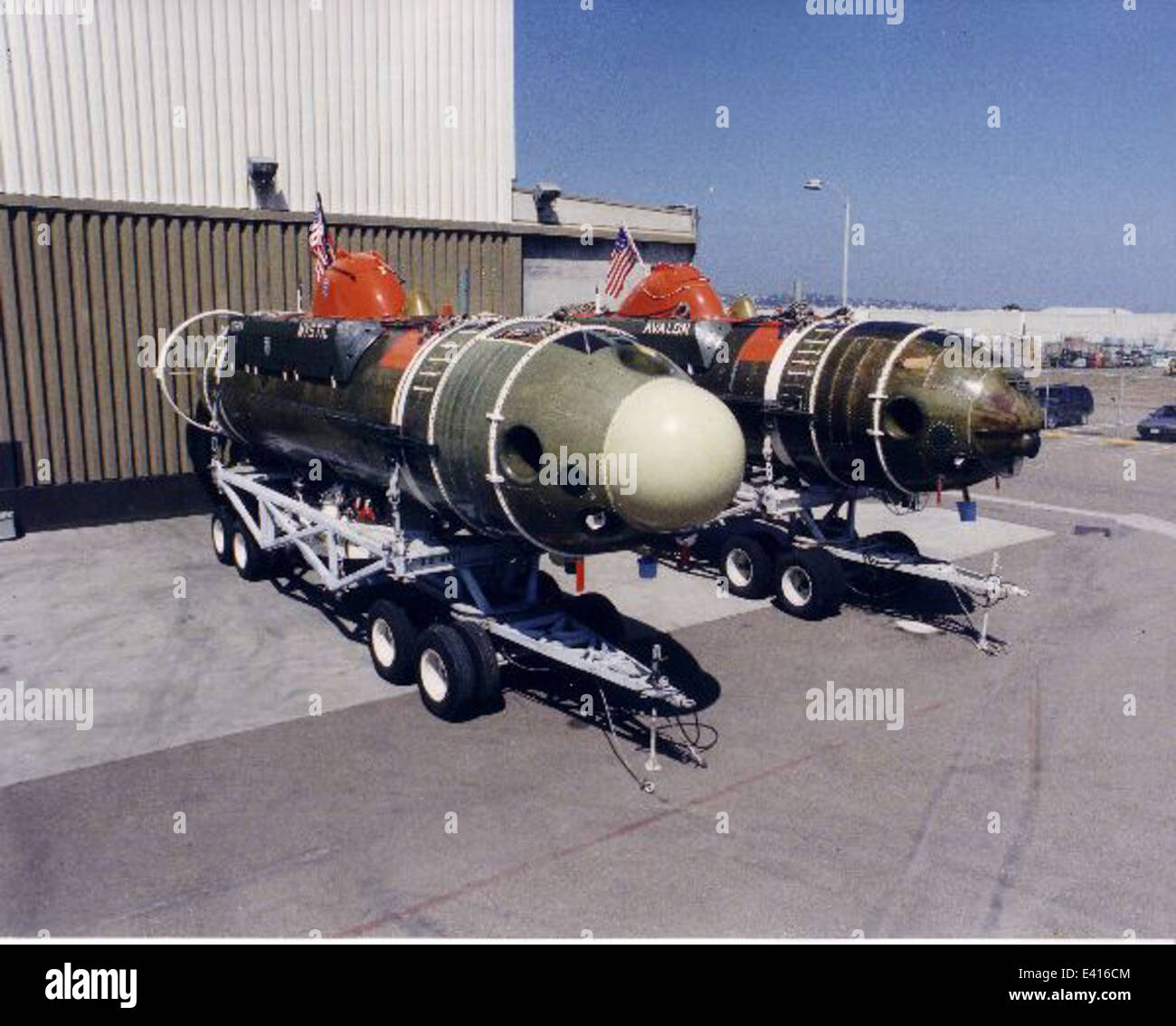 The Deep Submergence Rescue Vehicles (DSRV 1 & 2) are pictured at NAS ...