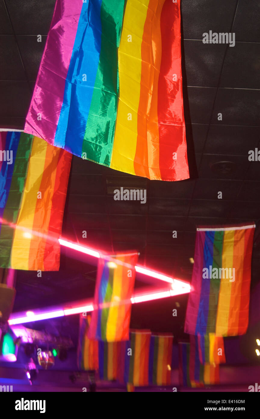 The rainbow flag of the community Stock Photo - Alamy