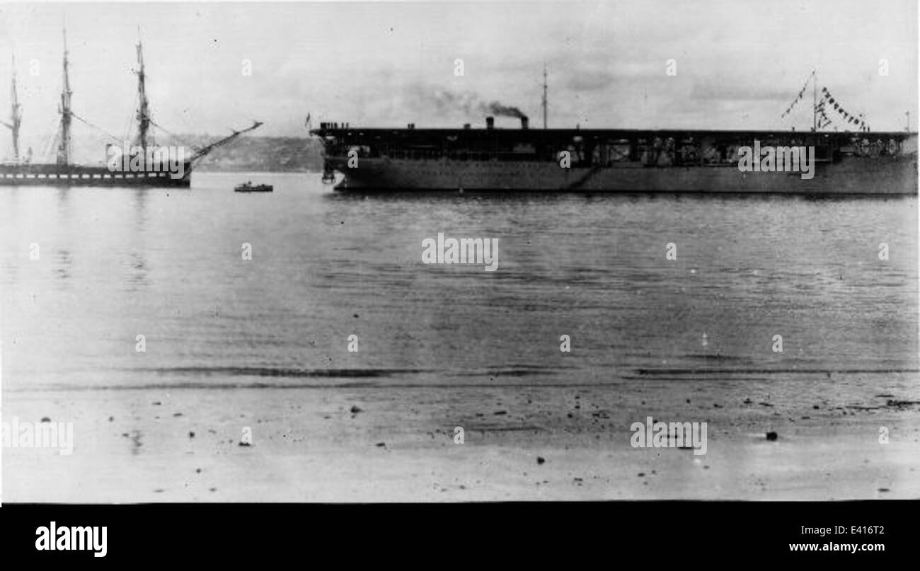This image shows the USS Constitution and the aircraft carrier CV-1 in ...