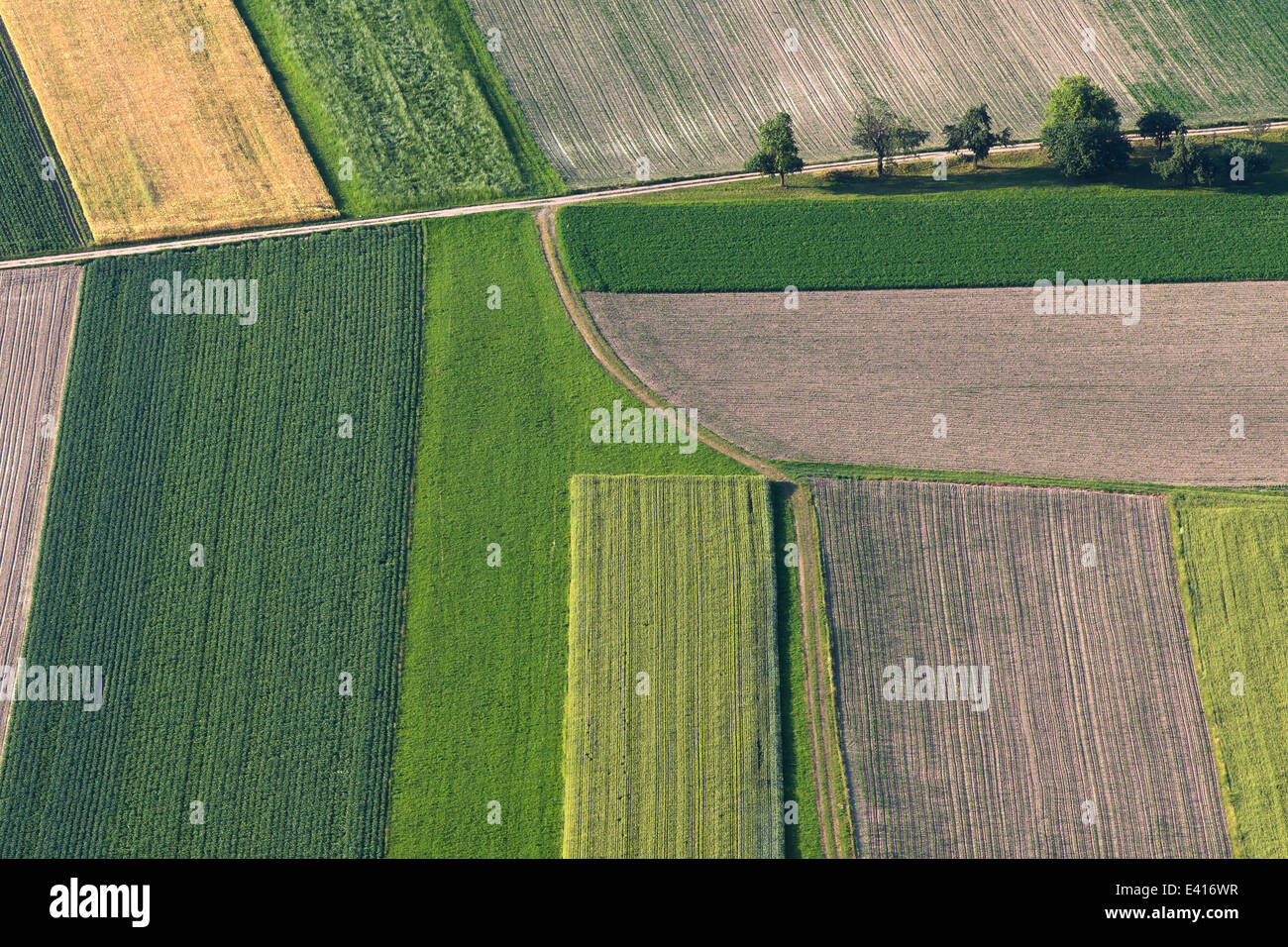 Fields from above Stock Photo - Alamy