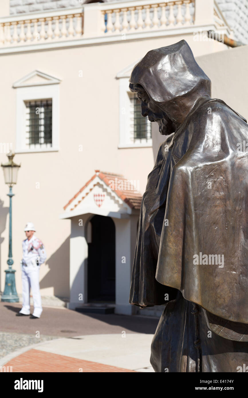 Monaco, the statue of Francois Grimaldi" in the grounds of the Prince's ...