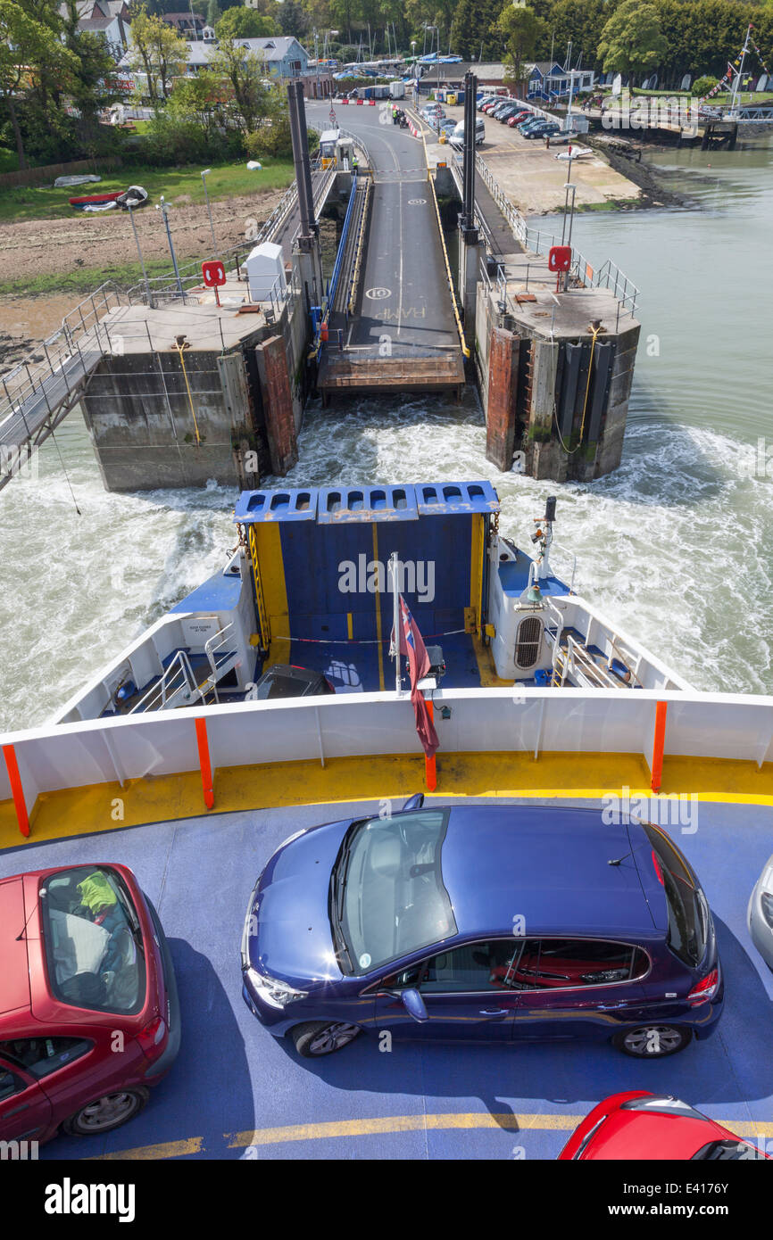 England, Hampshire, Isle of Wight, Fishbourne, Wightlink Ferry ...