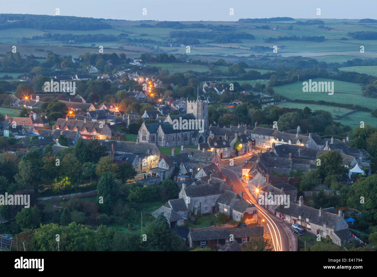 England, Dorset, Corfe Castle Town Stock Photo - Alamy