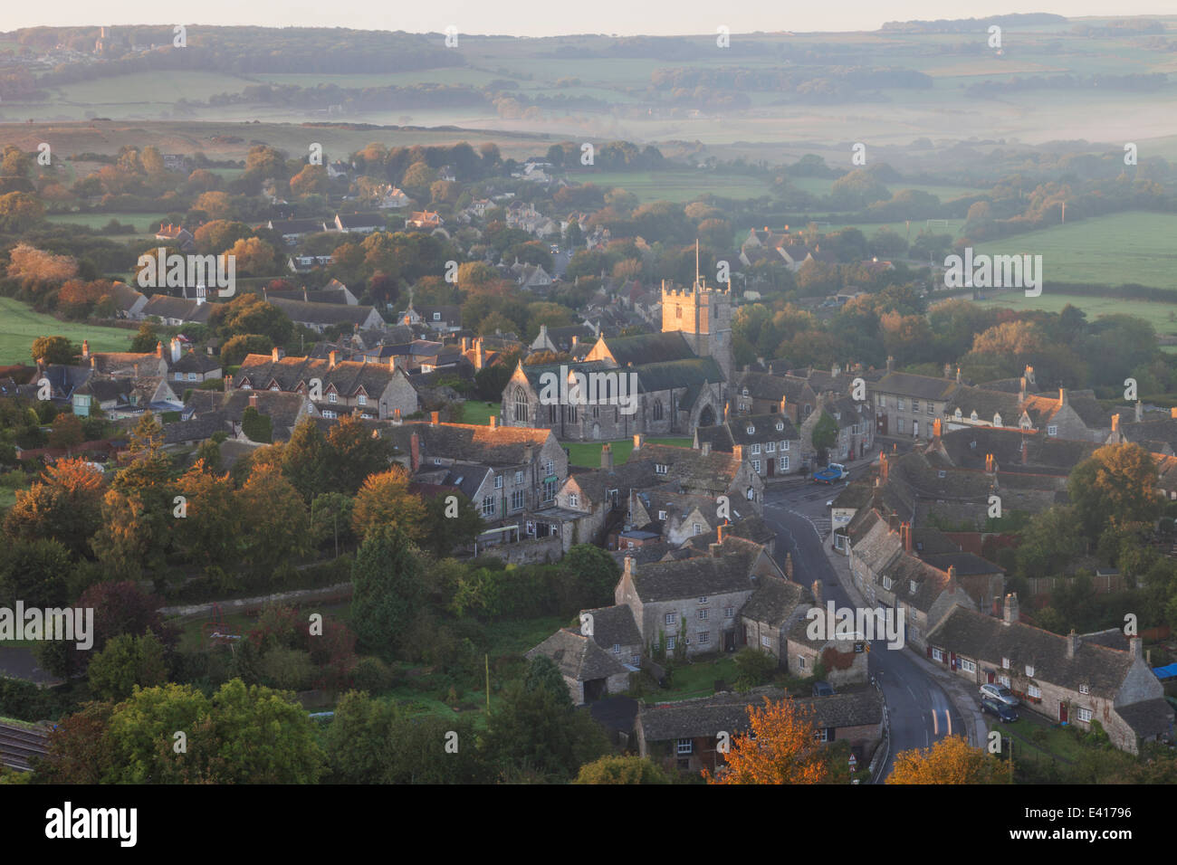 England, Dorset, Corfe Castle Town Stock Photo - Alamy