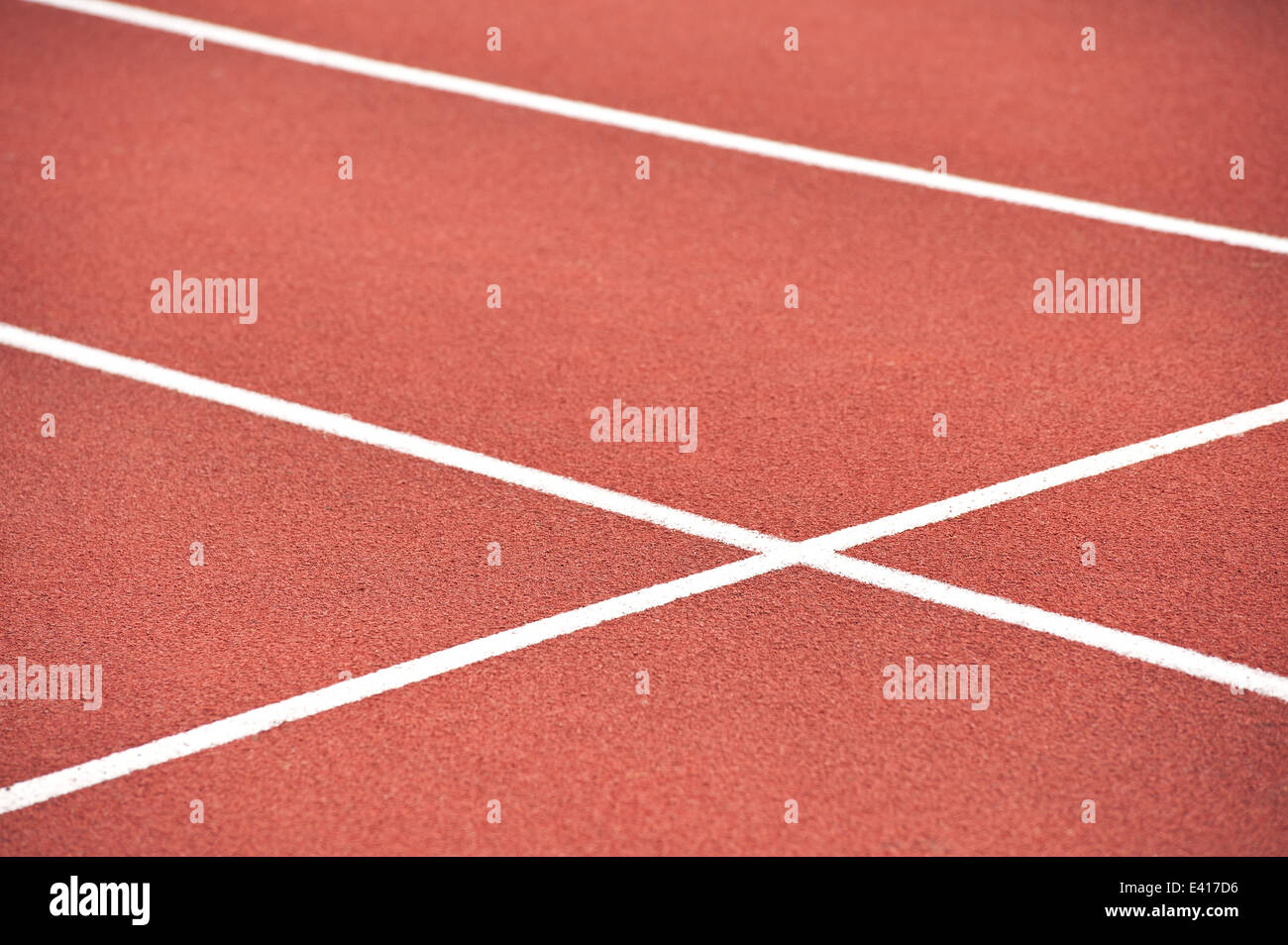 Exercise on running track and field all weather athletics surface ...