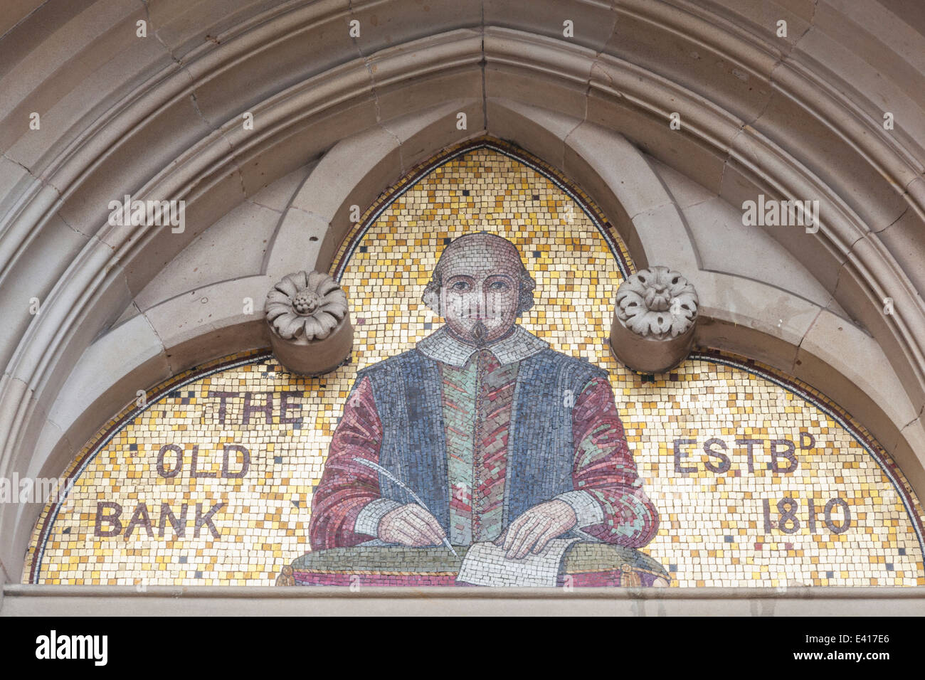 England, Warwickshire, Stratford-upon-Avon, Mosaic depicting ...