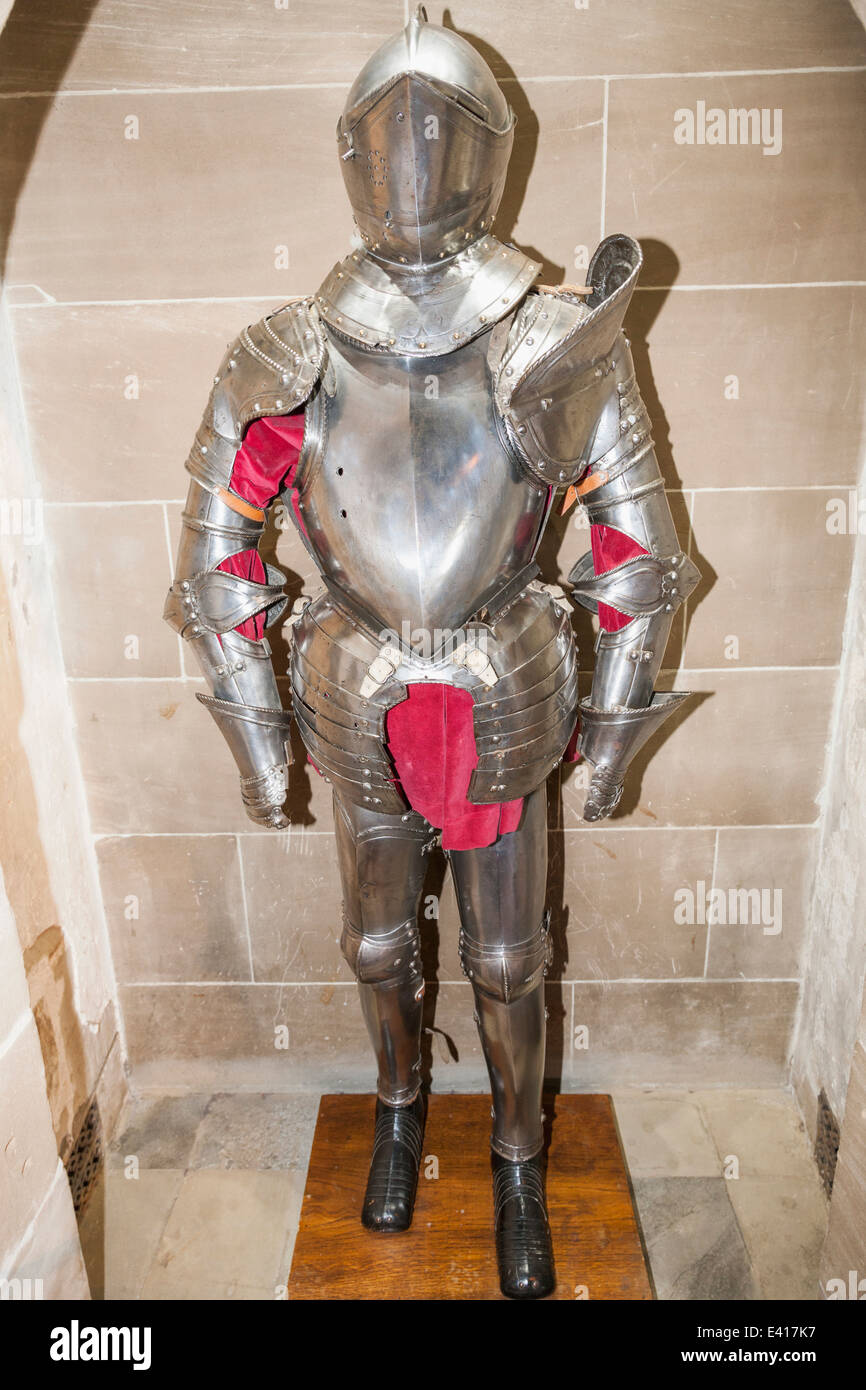 England, Warwickshire, Warwick, Warwick Castle, Display of Armour Stock ...