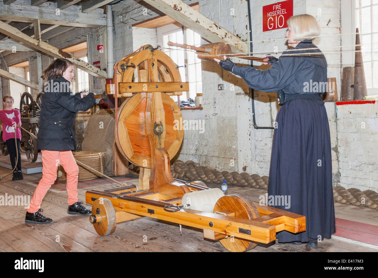 England, Kent, Chatham Historic Dockyard, The Ropery, Historic Rope ...