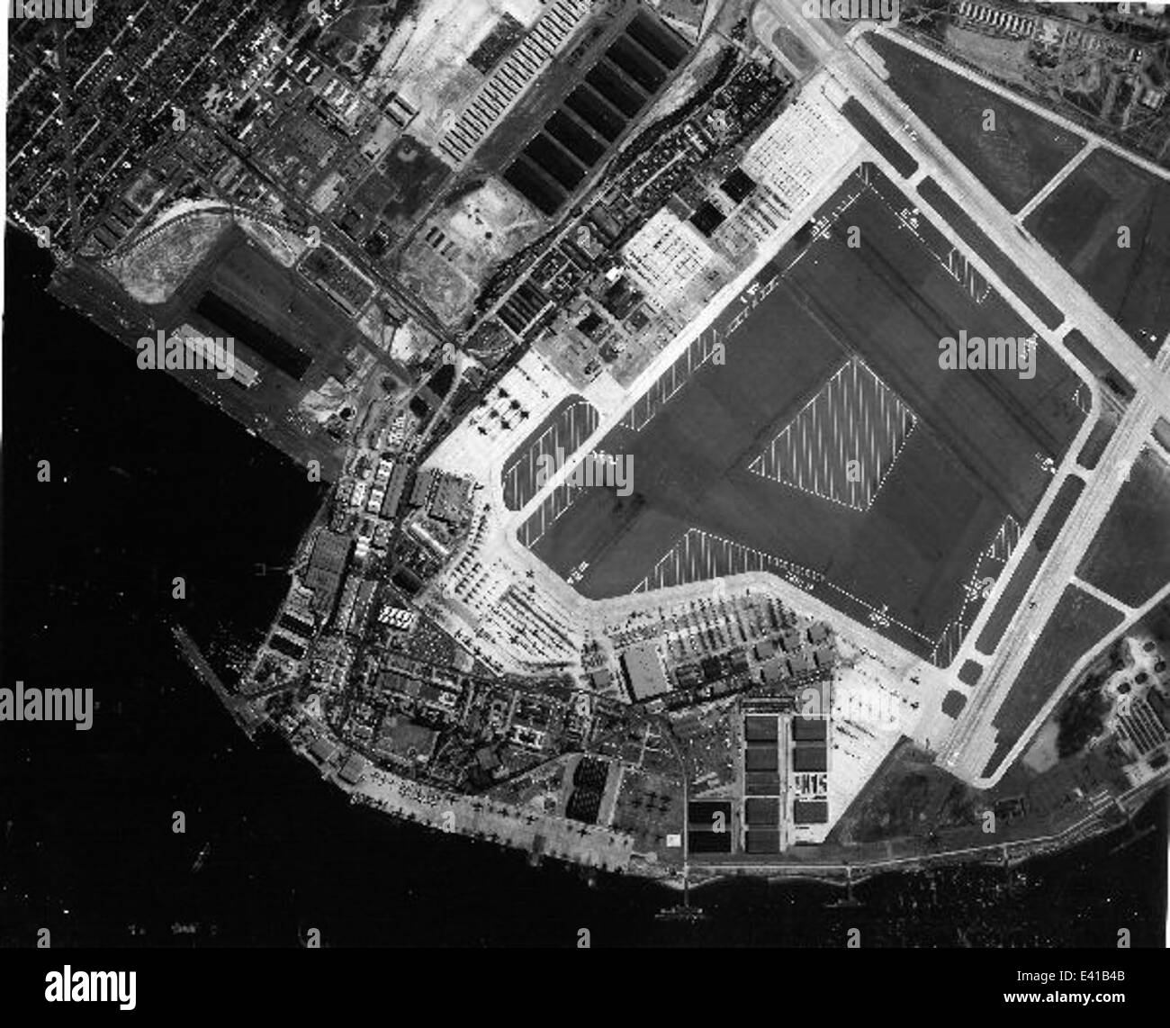 A photograph taken from above NAS North Island, showing the layout of ...