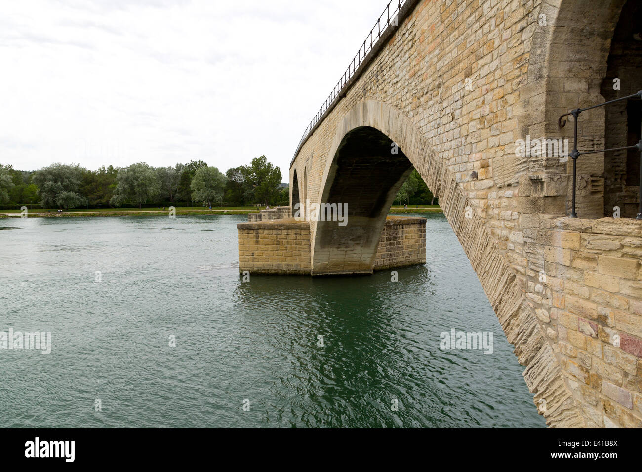 The famous Bridge Pont Saint-Bénézet in Avignon, Provence, France Stock ...