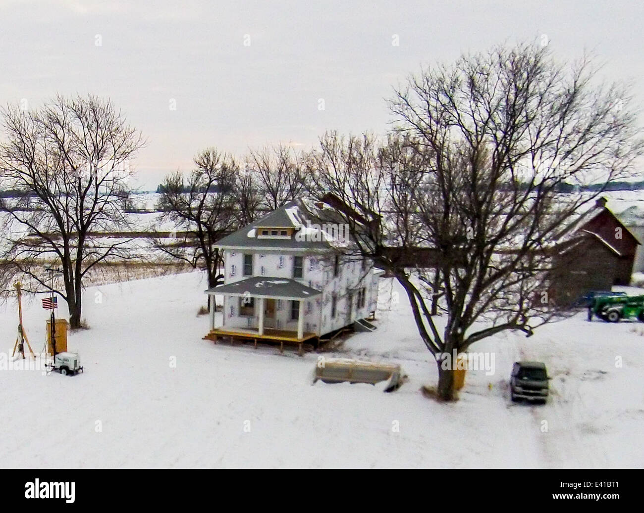 General views of a snow covered 'Batman vs. Superman' filmset Where ...