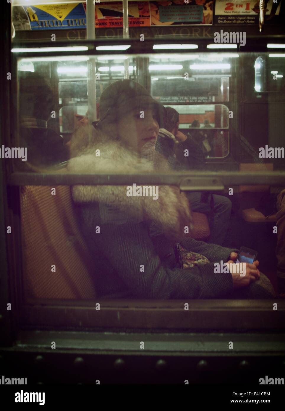 Metropolitan Transit Authority (MTA) 'Nostalgia' vintage subway train ...