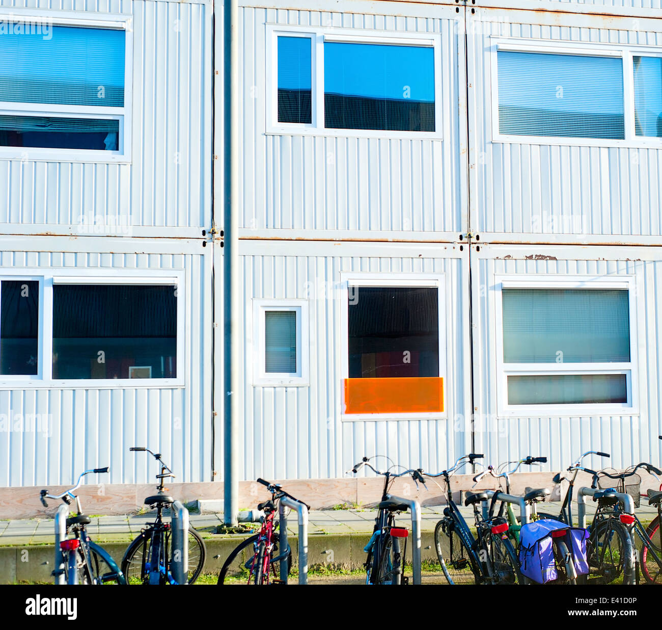 Cargo containers are used for budget housing in Amsterdam , Netherlands ...