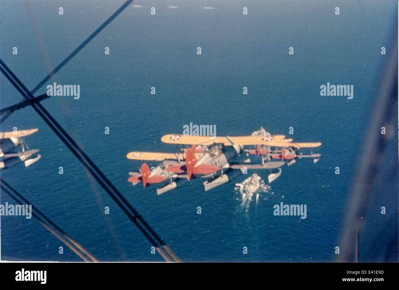 This photograph shows a VO1 SOC3 reconnaissance biplane, a Navy ...