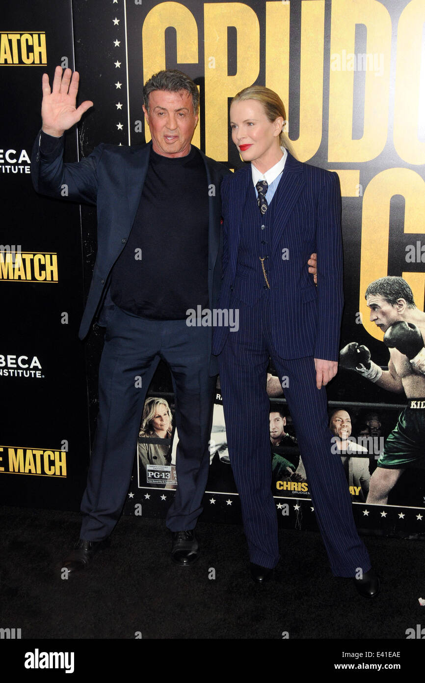 Grudge Match New York Screening - Red Carpet Arrivals Featuring: Sylvester Stallone,Kim Basinger ...