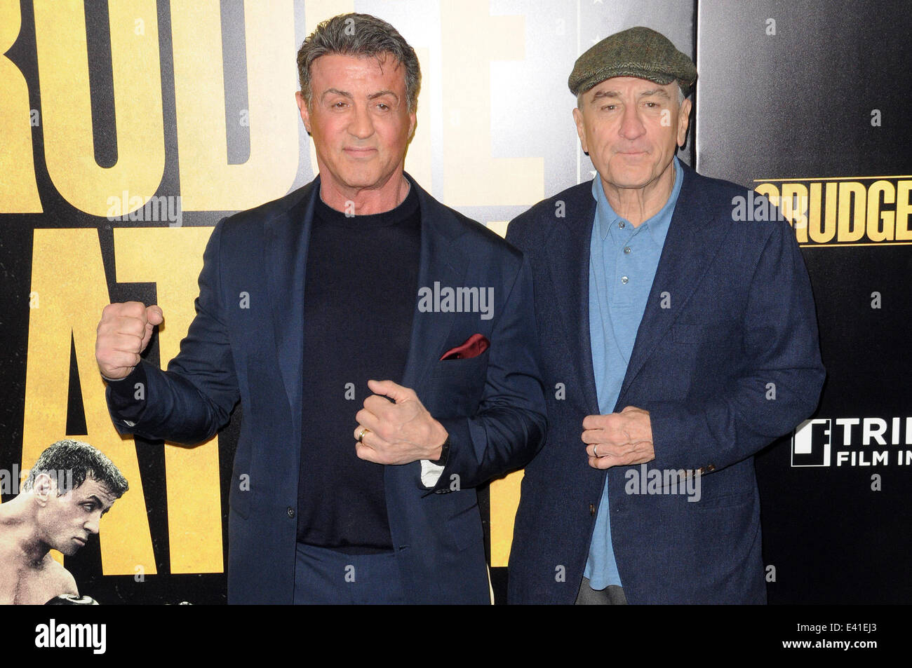 Grudge Match New York Screening - Red Carpet Arrivals Featuring: Sylvester Stallone,Robert De ...