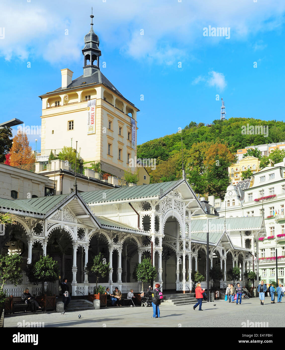 Hot springs colonnade in Karlovy Vary Stock Photo - Alamy