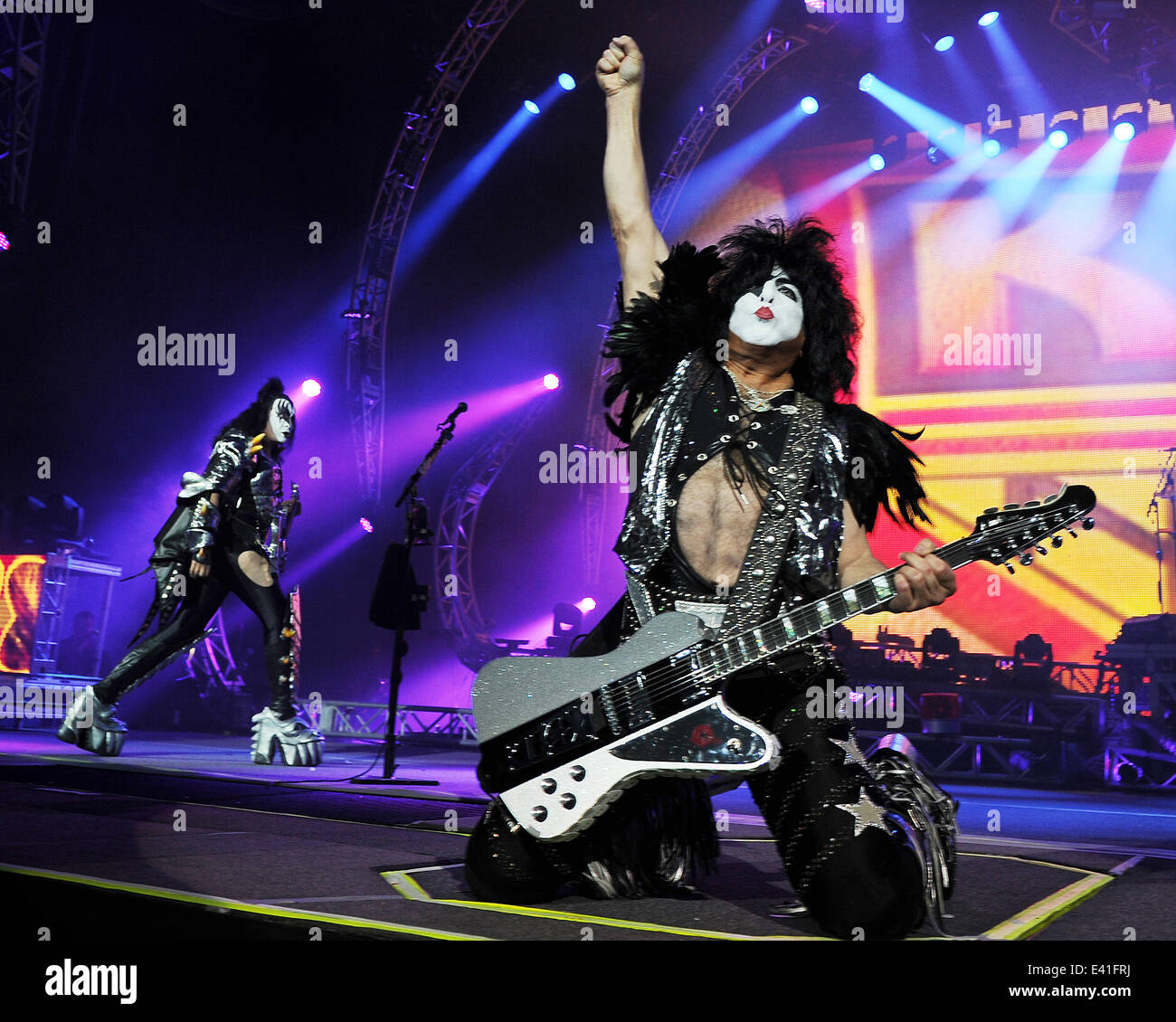 KISS performing live in concert at the Lakeland Civic Center in ...