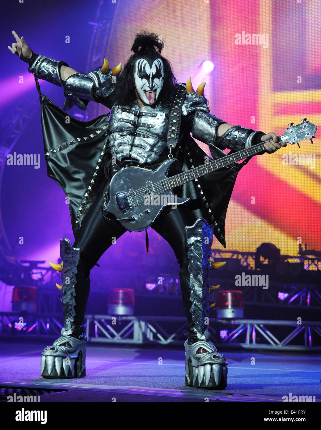 KISS performing live in concert at the Lakeland Civic Center in ...