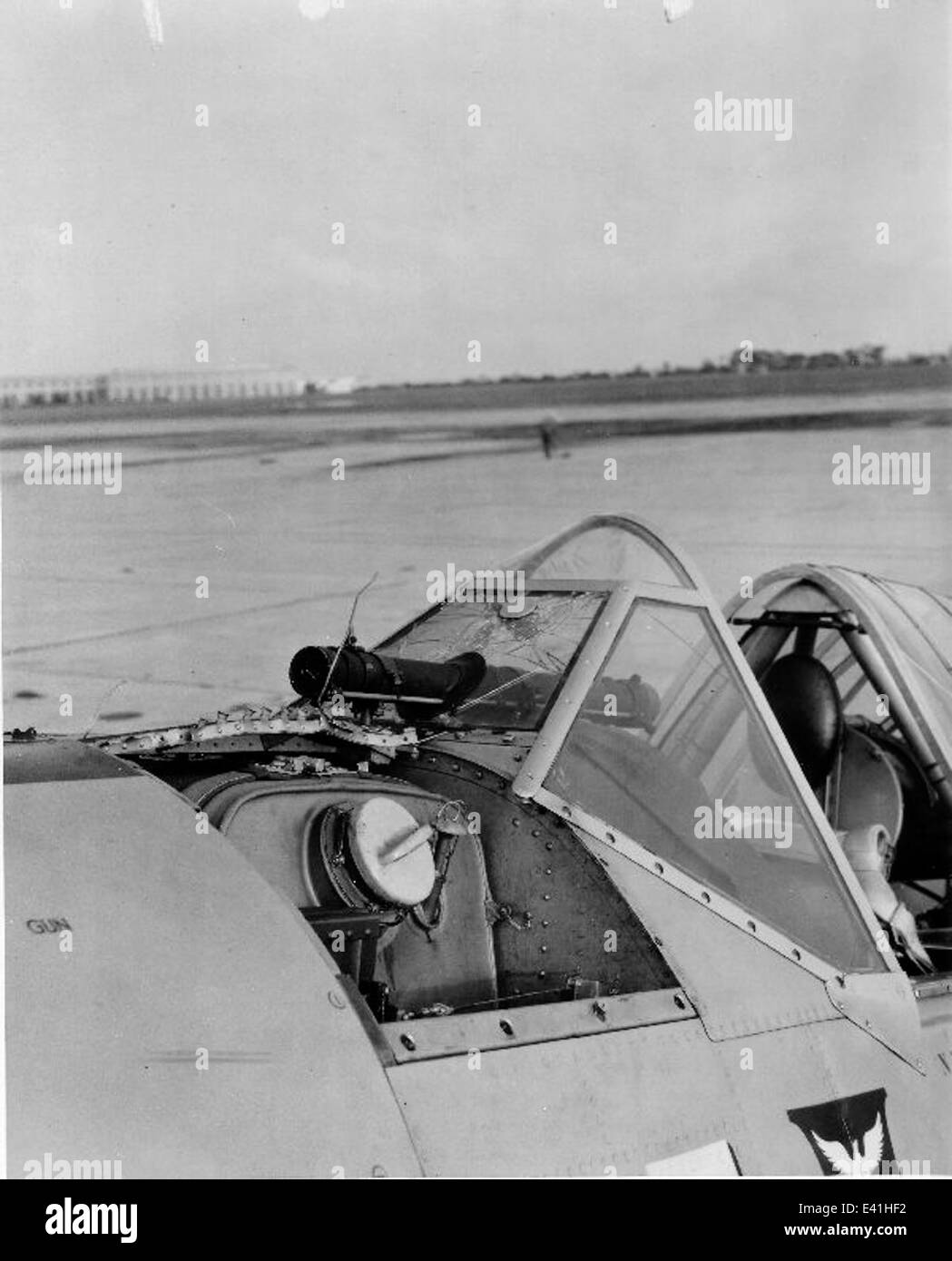 Photograph of a VF-2 F2A-2 Buffalo aircraft involved in an accident ...
