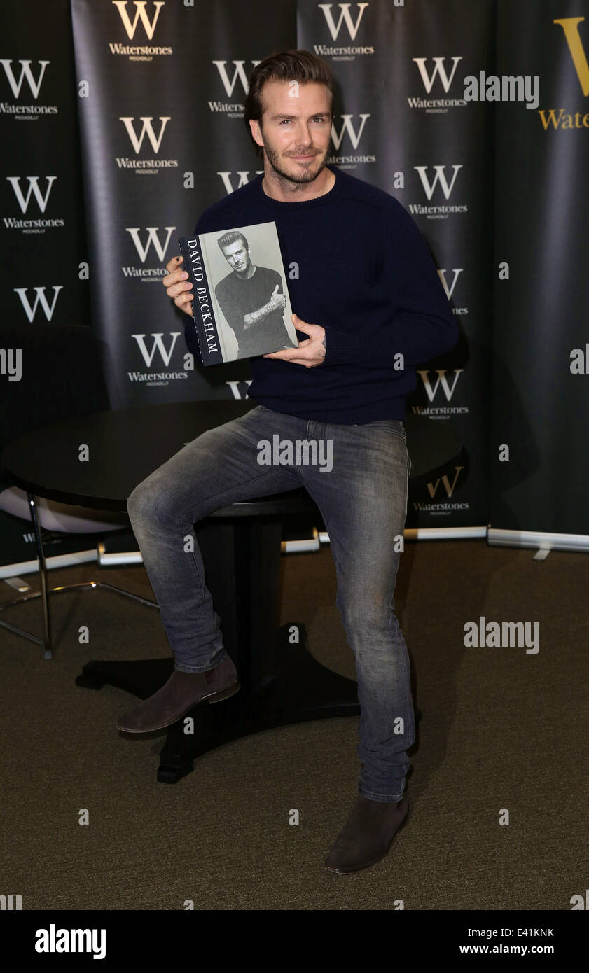 David Beckham signs copies of his new book entitled 'David Beckham' at ...