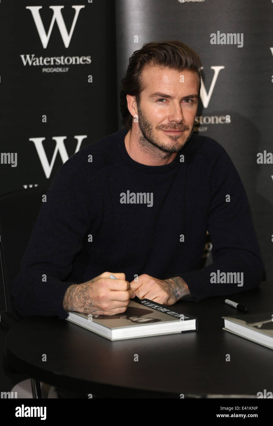 David Beckham signs copies of his new book entitled 'David Beckham' at ...