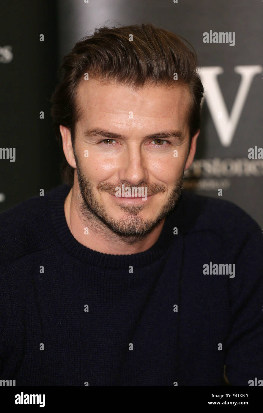 David Beckham signs copies of his new book entitled 'David Beckham' at ...