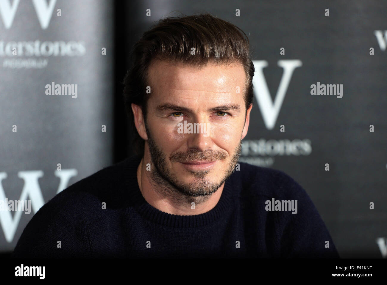 David Beckham signs copies of his new book entitled 'David Beckham' at ...