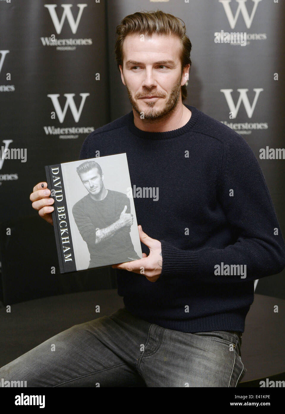 David Beckham signs copies of his new book entitled 'David Beckham' at ...