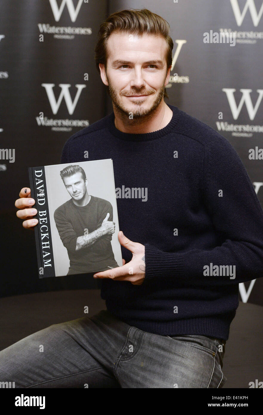 David Beckham signs copies of his new book entitled 'David Beckham' at ...