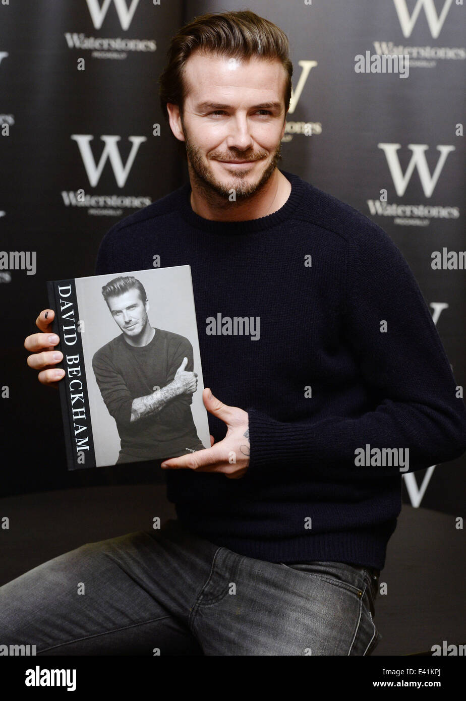 David Beckham signs copies of his new book entitled 'David Beckham' at ...