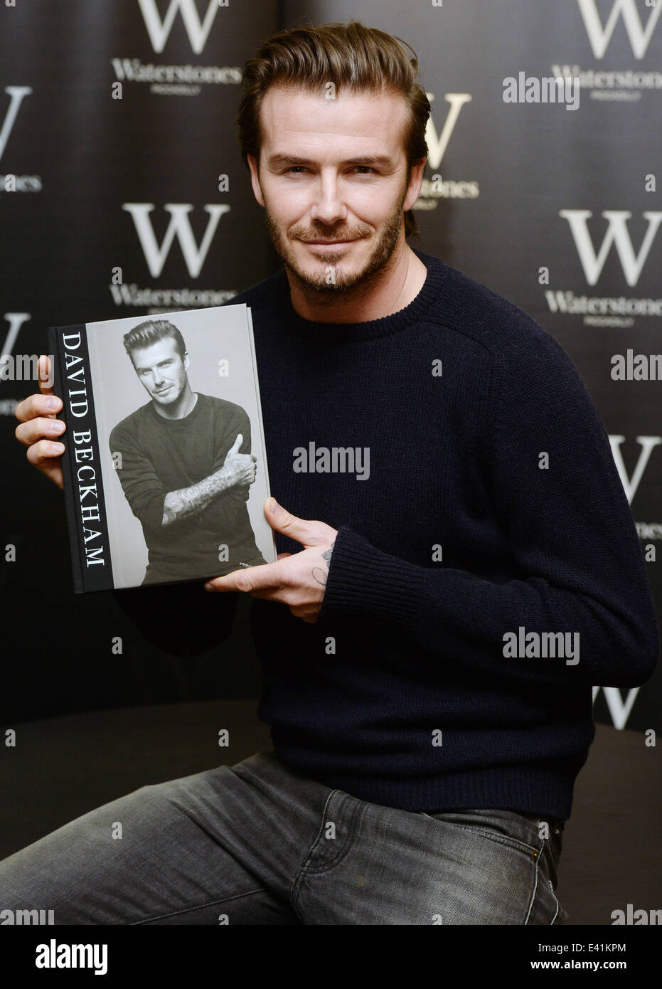 David Beckham signs copies of his new book entitled 'David Beckham' at ...