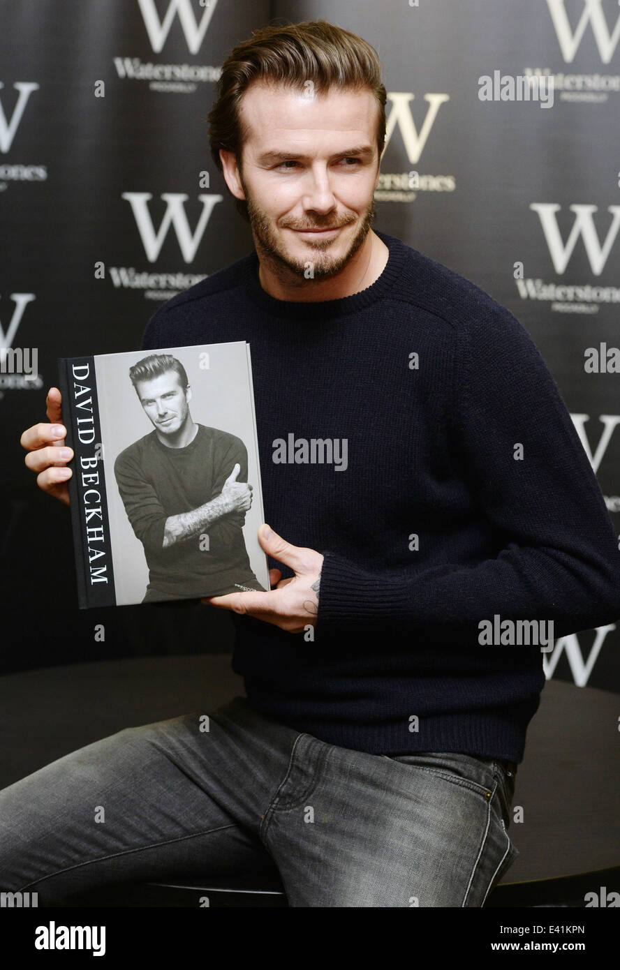 David Beckham signs copies of his new book entitled 'David Beckham' at ...